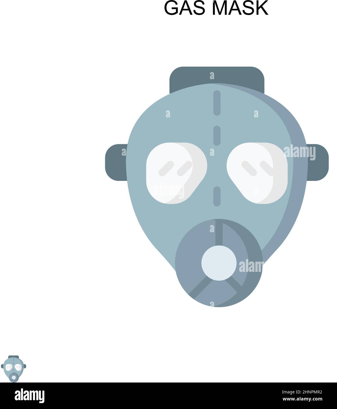 Gas mask Simple vector icon. Illustration symbol design template for ...