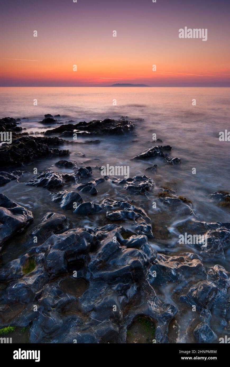 Sunrise over Irish Sea in Malahide, Republic of Ireland Stock Photo - Alamy