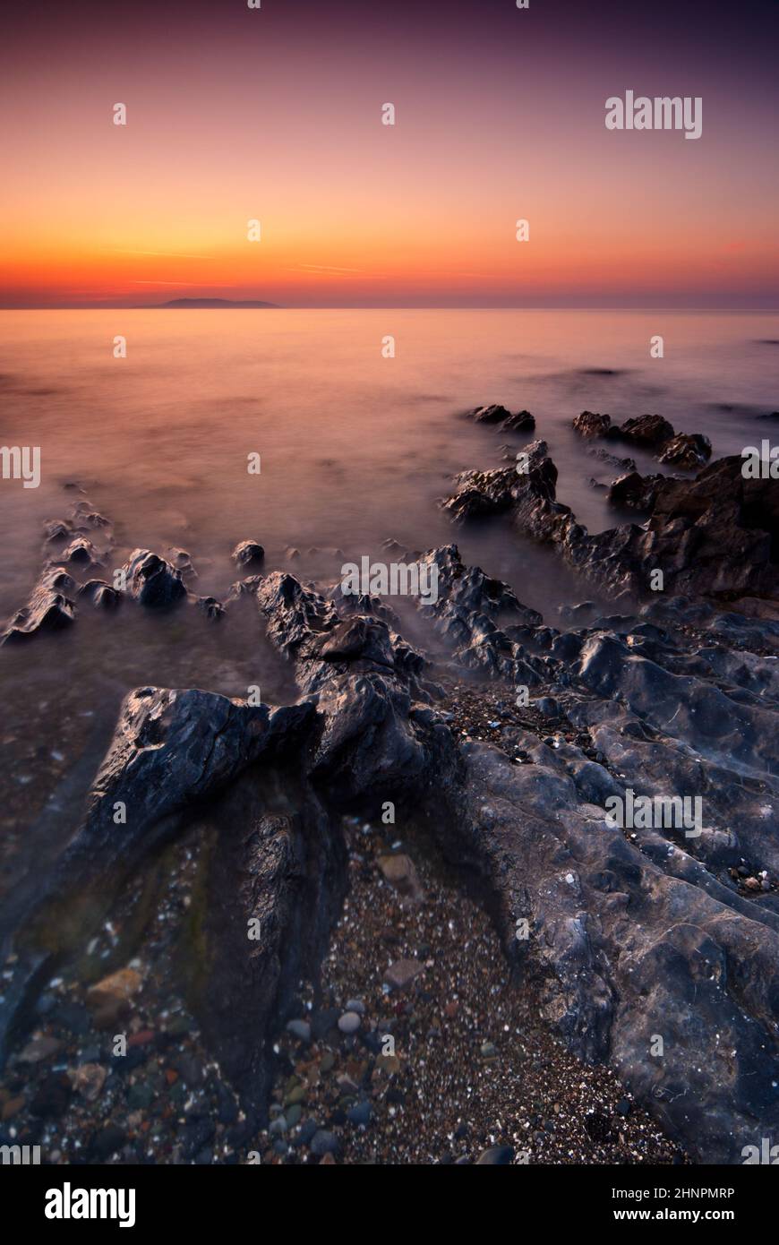 Sunrise over Irish Sea in Malahide, Republic of Ireland Stock Photo - Alamy