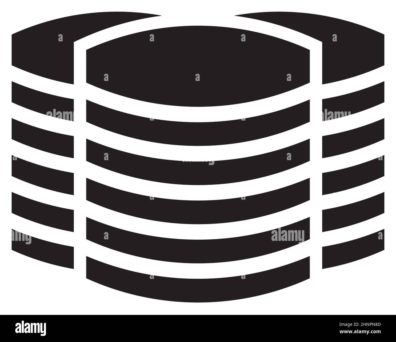 Server HDD, SSD, mainframe icon. Rack, cylinder, barrel symbol - stock ...