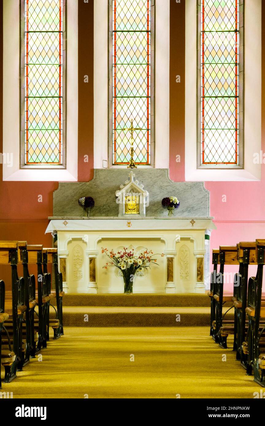 Interior of small church in rural Ireland Stock Photo - Alamy