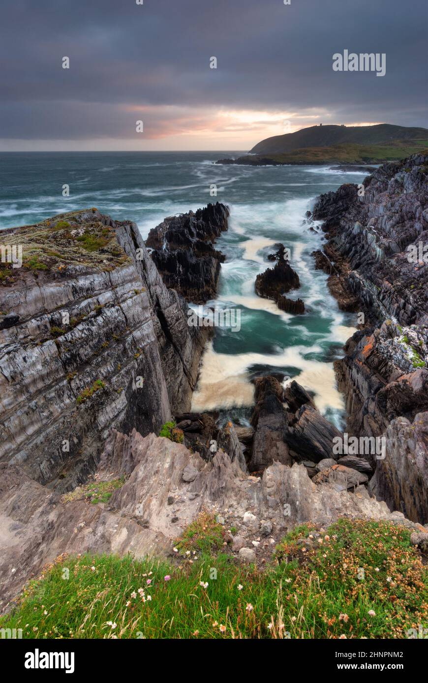 High cliffs on Atlantic coast in Crookhaven, Co. Cork, Ireland Stock ...
