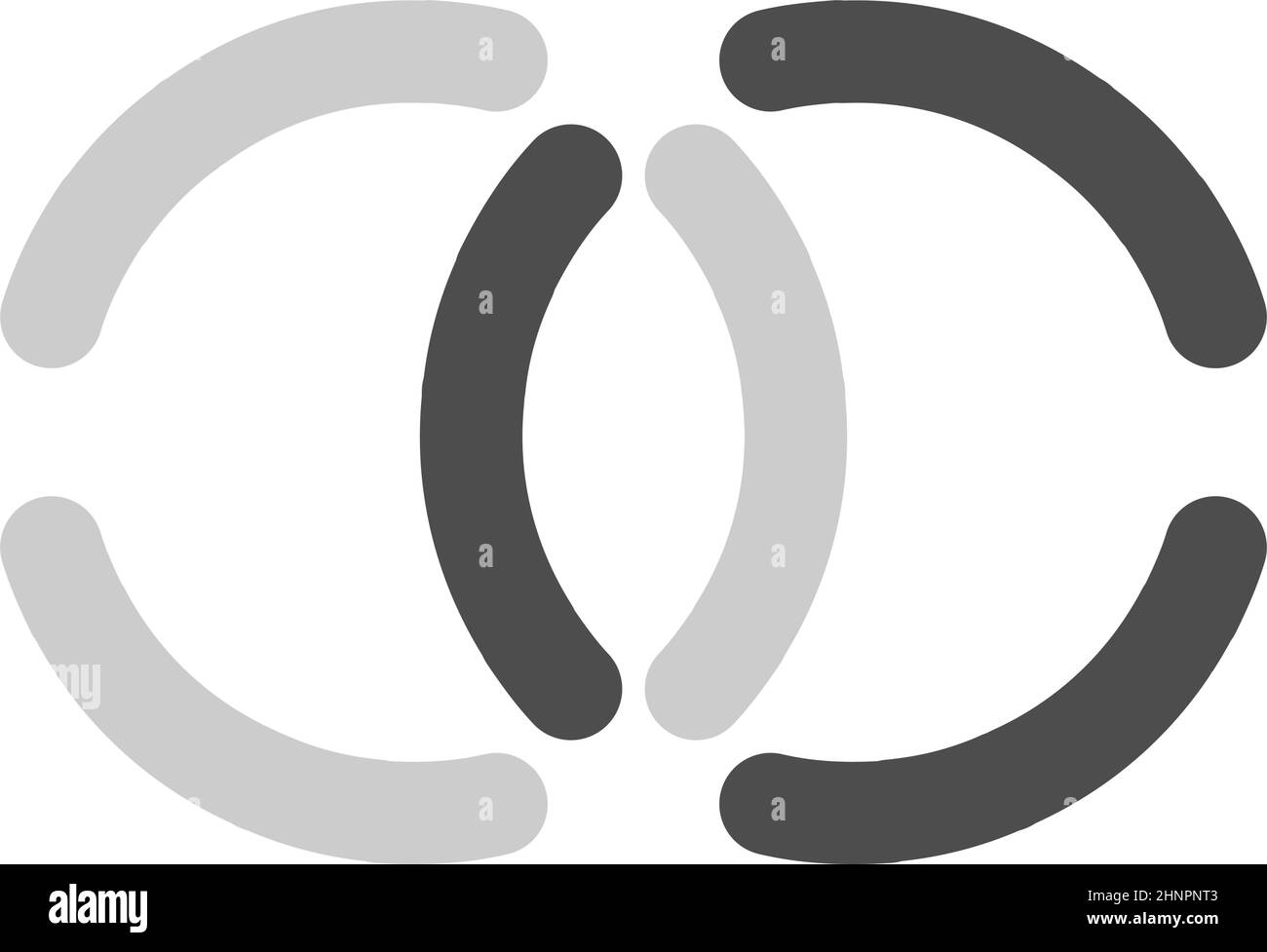 Interlace, interconnected, intersecting circles, rings abstract ...