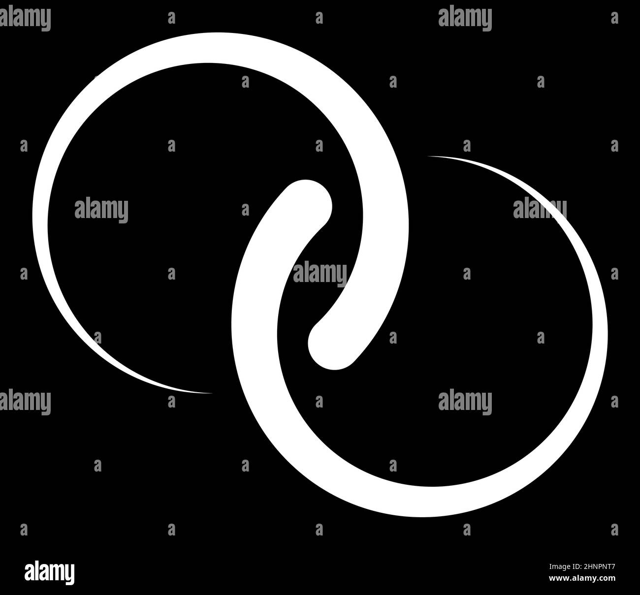 Interlace, interconnected, intersecting circles, rings abstract ...