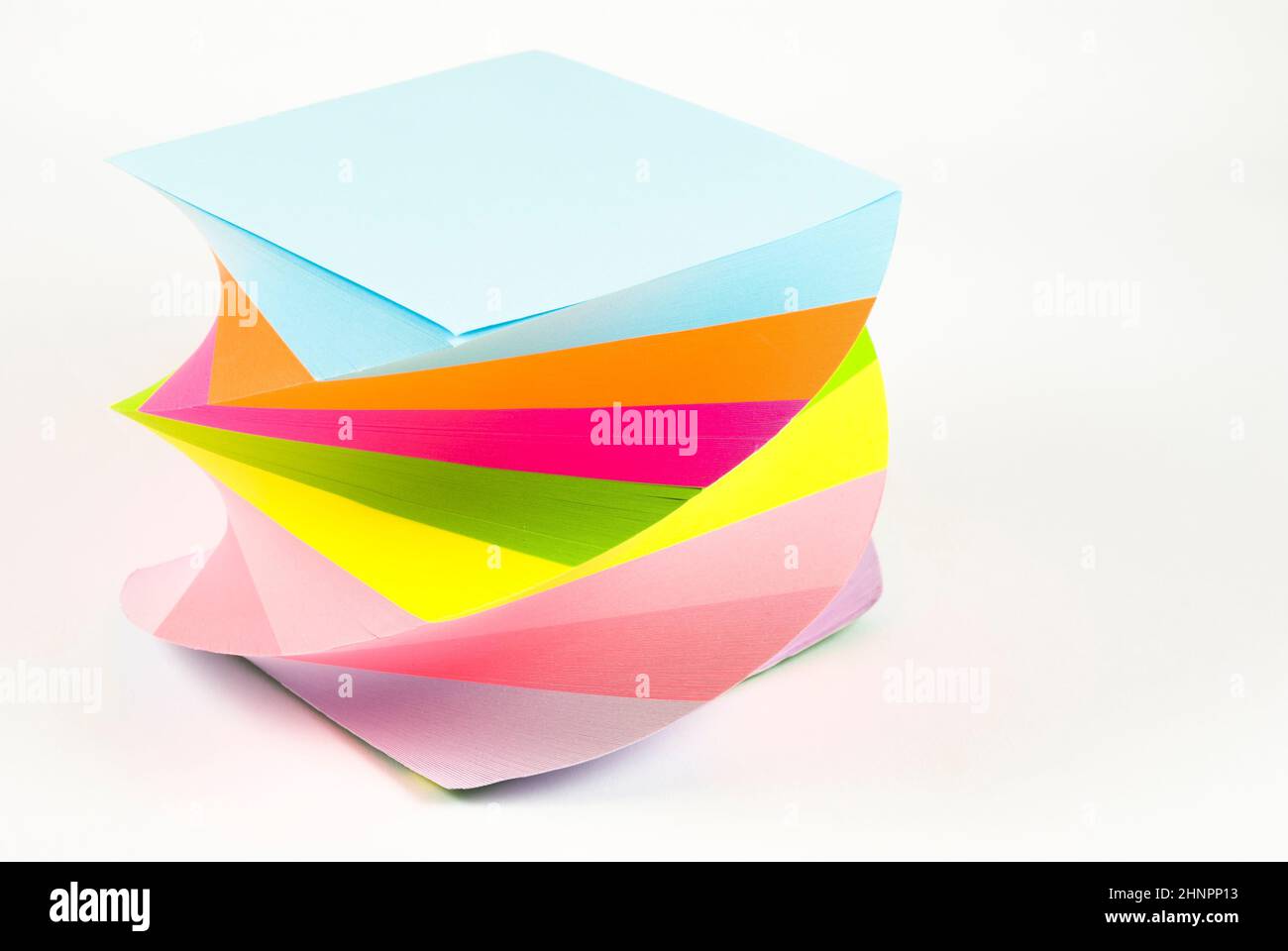 Colorful sticky notes isolated on white background Stock Photo - Alamy