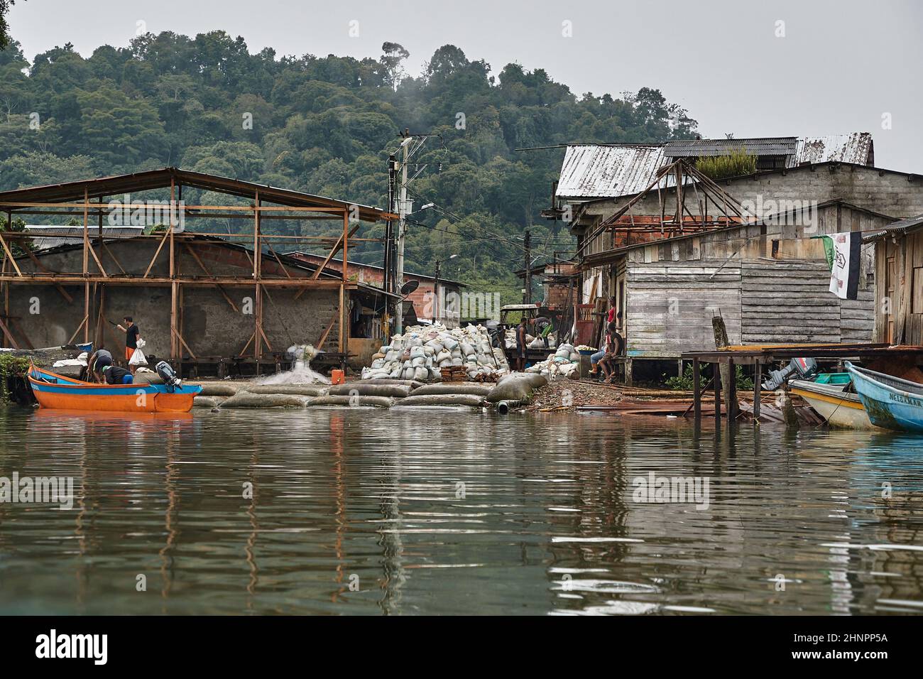 Boat ride in Nuqui, Colombia Stock Photo - Alamy