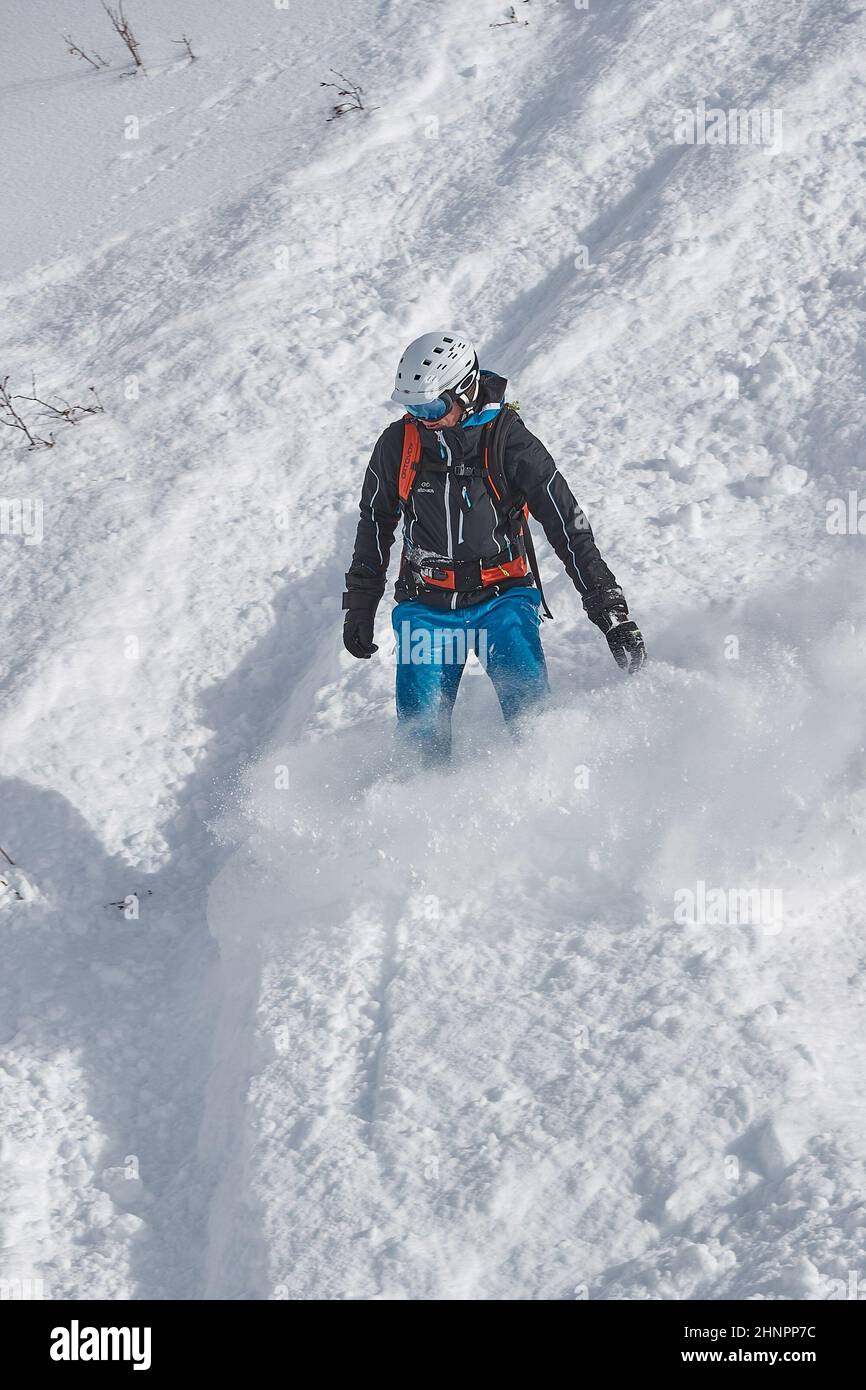 Snowboarding in fresh powder hi-res stock photography and images - Alamy