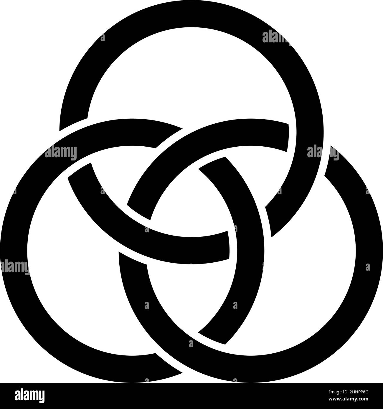 Interlace, interconnected, intersecting circles, rings abstract ...