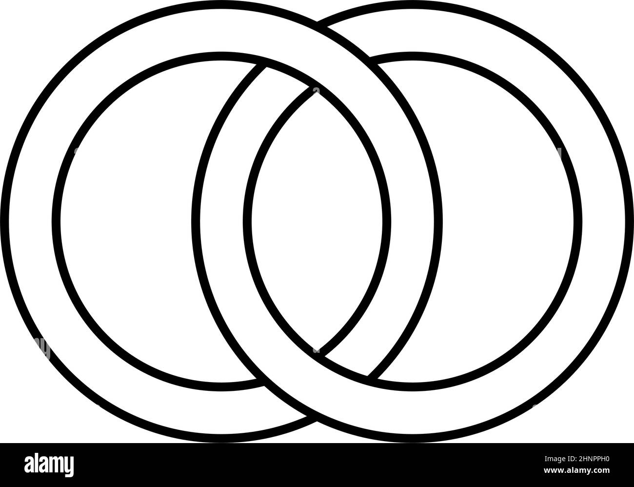 Interlace, interconnected, intersecting circles, rings abstract ...