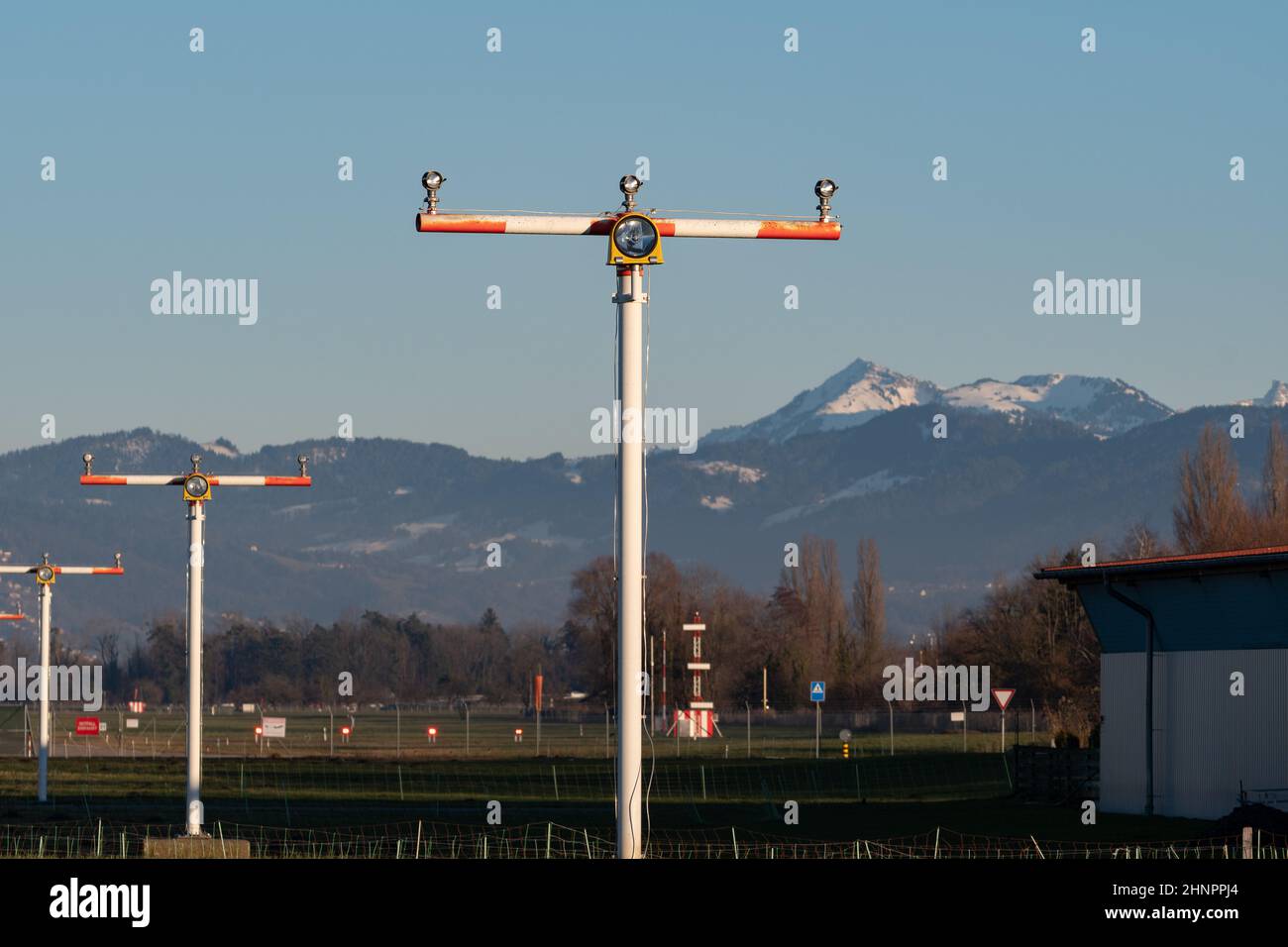 Airport runway equipment approach lighting hi-res stock photography and ...