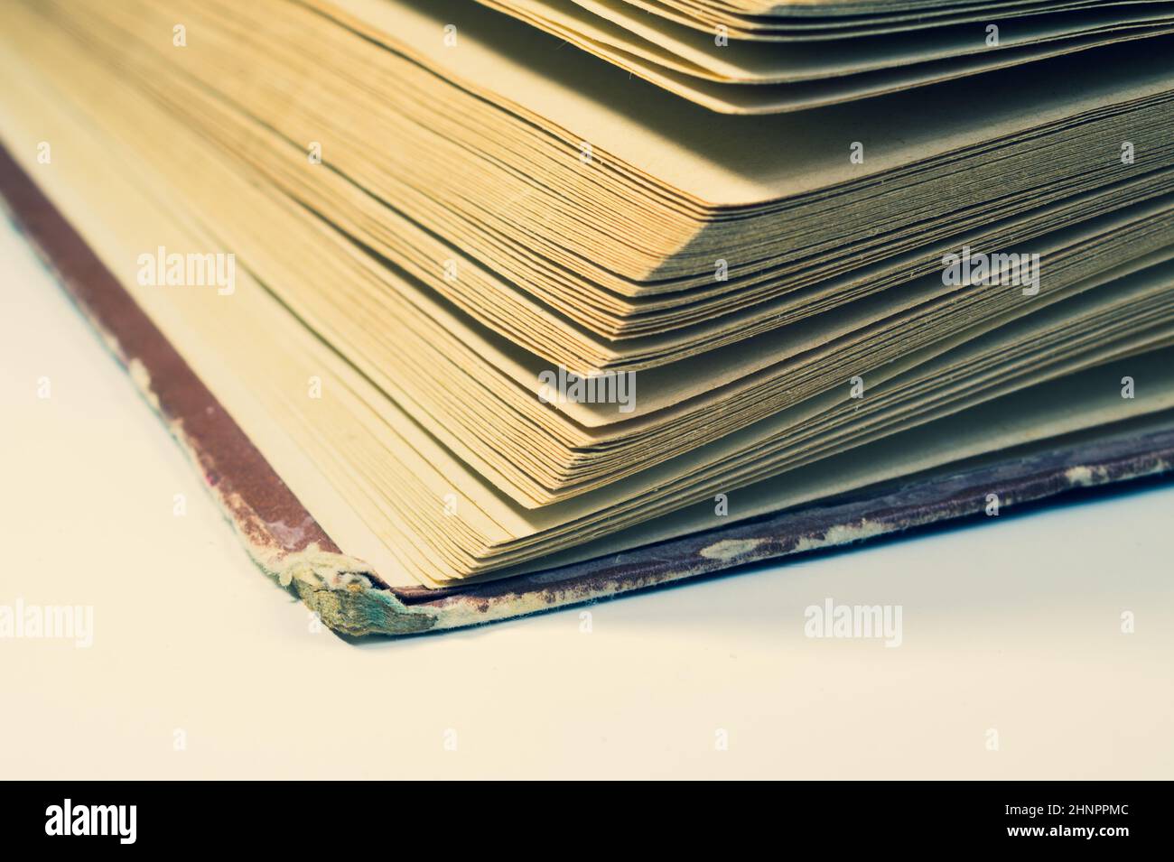 Detail of the book isolated on white background. lines of the book ...
