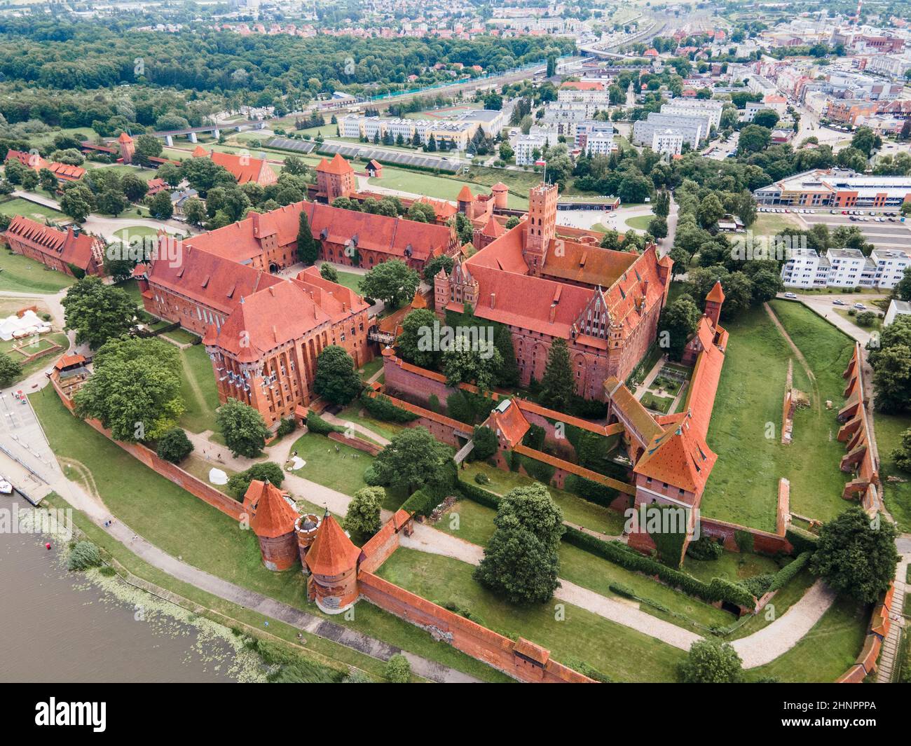 Malbork, Poland - July 6, 2020: 14th-century Teutonic castle housing ...