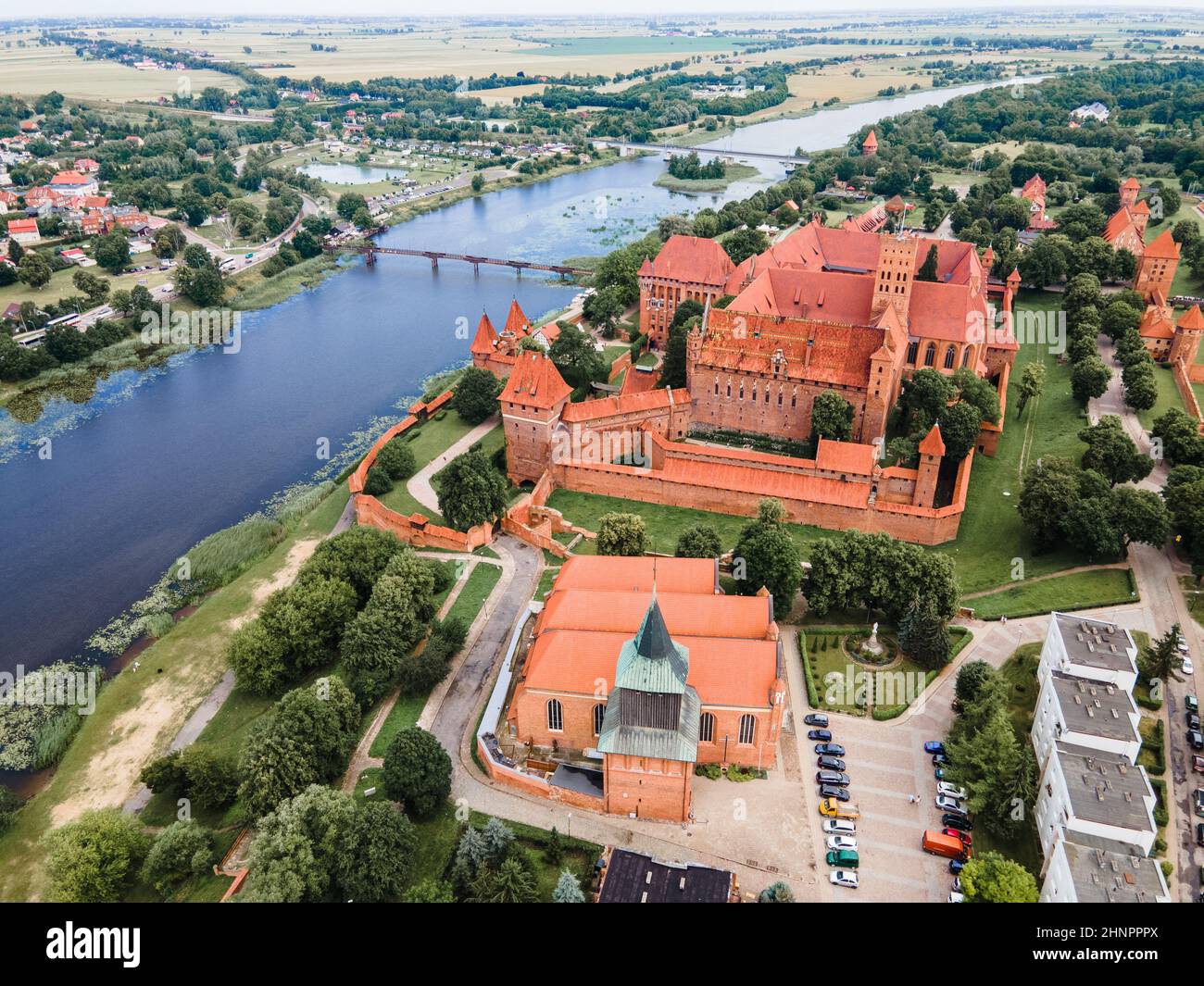 Malbork, Poland - July 6, 2020: 14th-century Teutonic castle housing ...