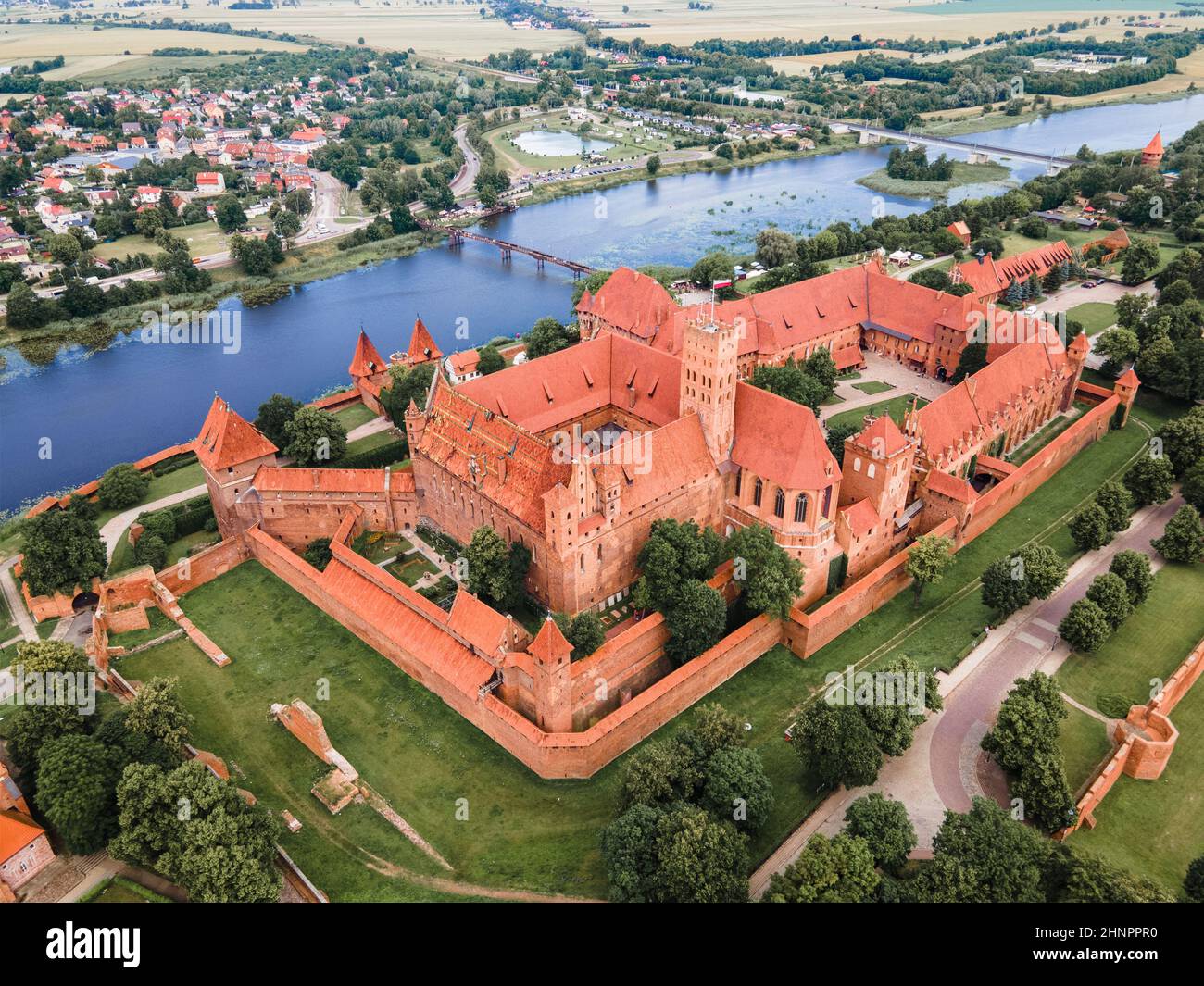 Malbork, Poland - July 6, 2020: 14th-century Teutonic castle housing ...
