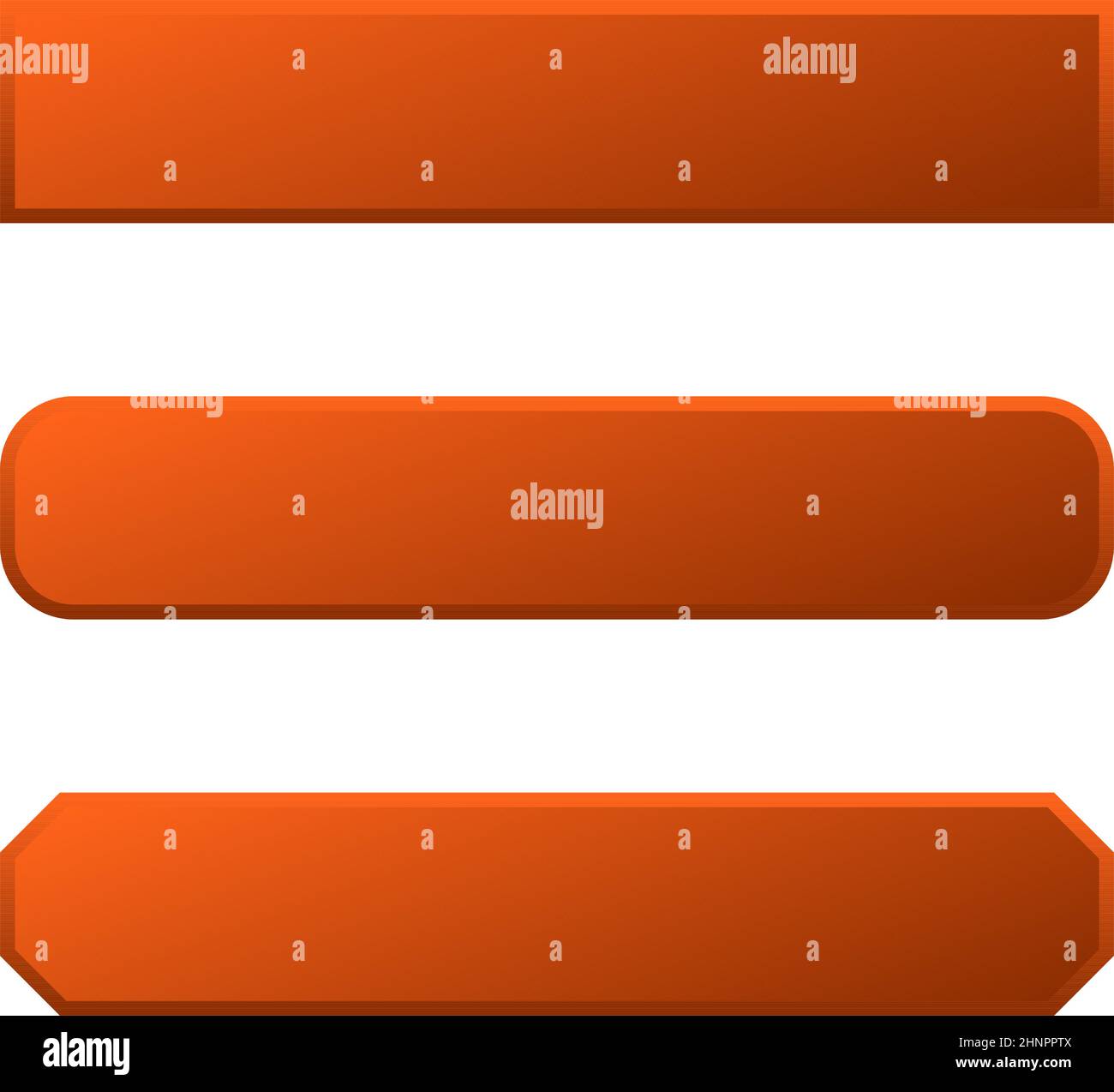 Sign, banner, plaque design shape element. Rectangle plate, board with ...