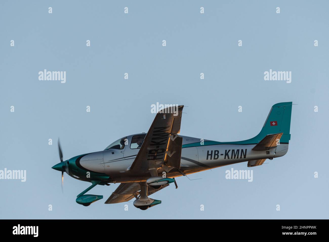 Saint Gallen, Altenrhein, Switzerland, February 9, 2022 Cirrus SR22 ...