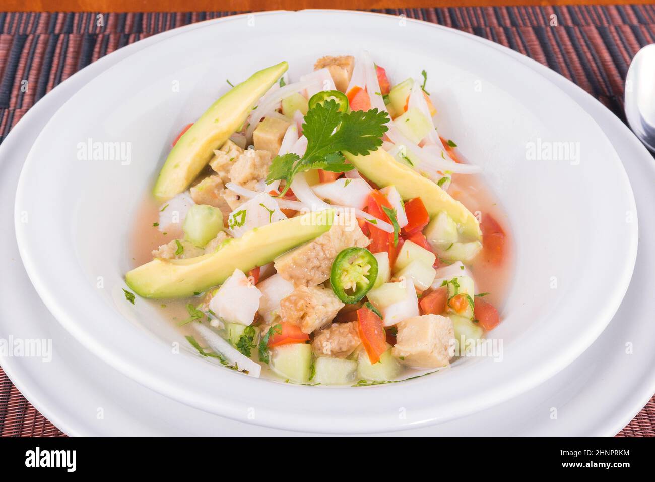 DELICIOUS VEGETARIAN FOOD WITH VEGETABLES, TORTILLAS, CARROT, CUCUMBERS ...