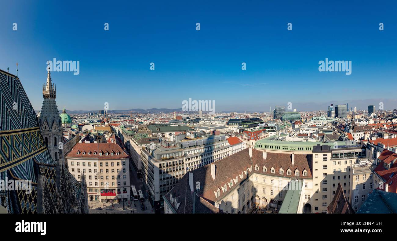 panoramic view to skyline of Vienna Stock Photo - Alamy