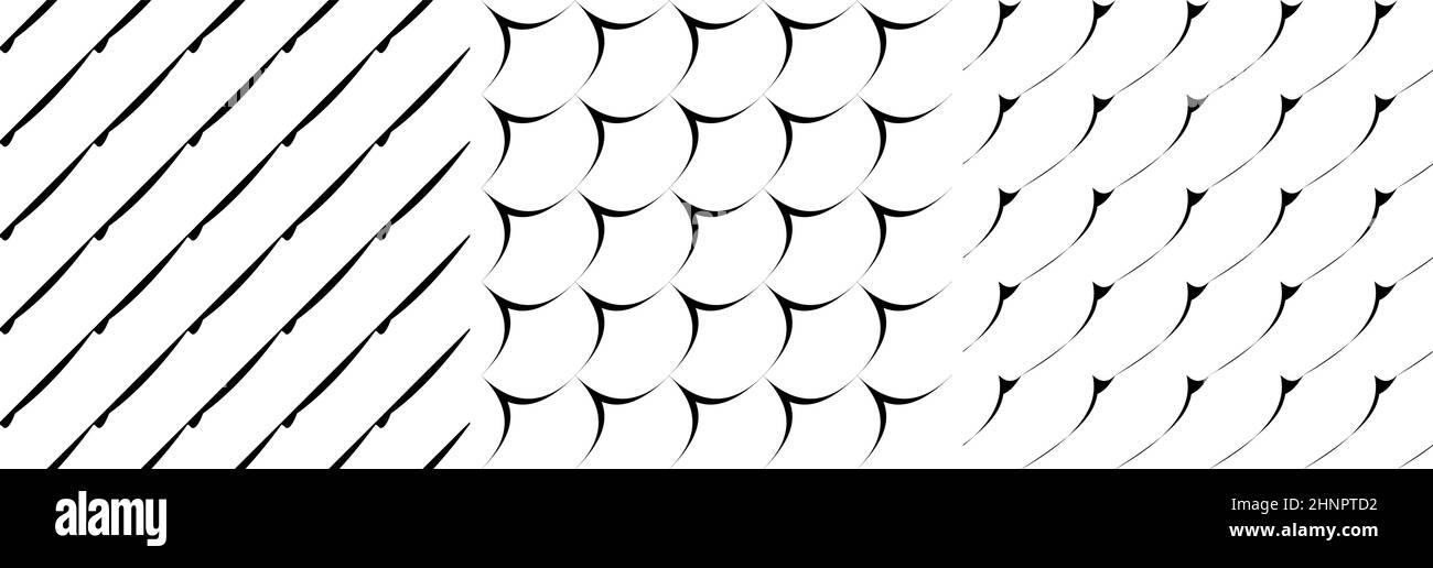 Set of 3 seamless pattern, texture vector - stock vector illustration ...