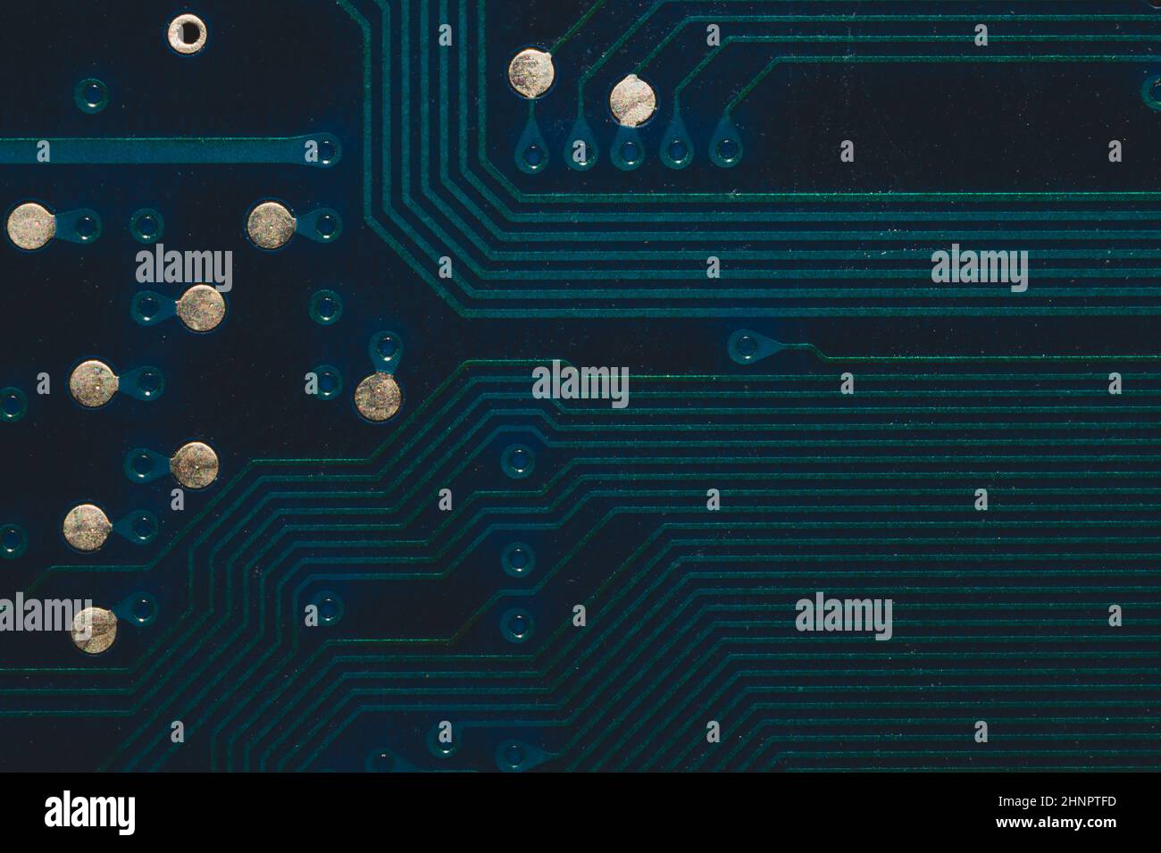 Dusty circuit board. computer motherboard close up. modern technologies ...