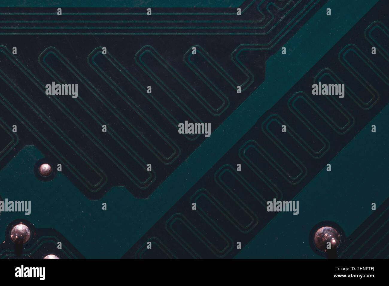 Dusty circuit board. computer motherboard close up. modern technologies ...
