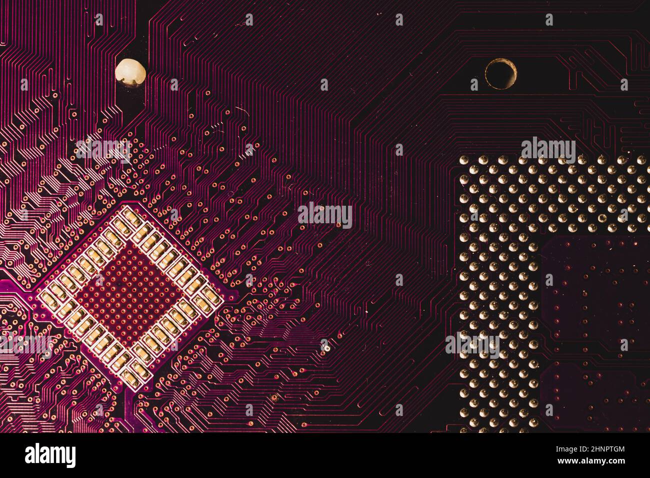 Electronic circuit board abstract background. computer motherboard close up. modern technologies ...