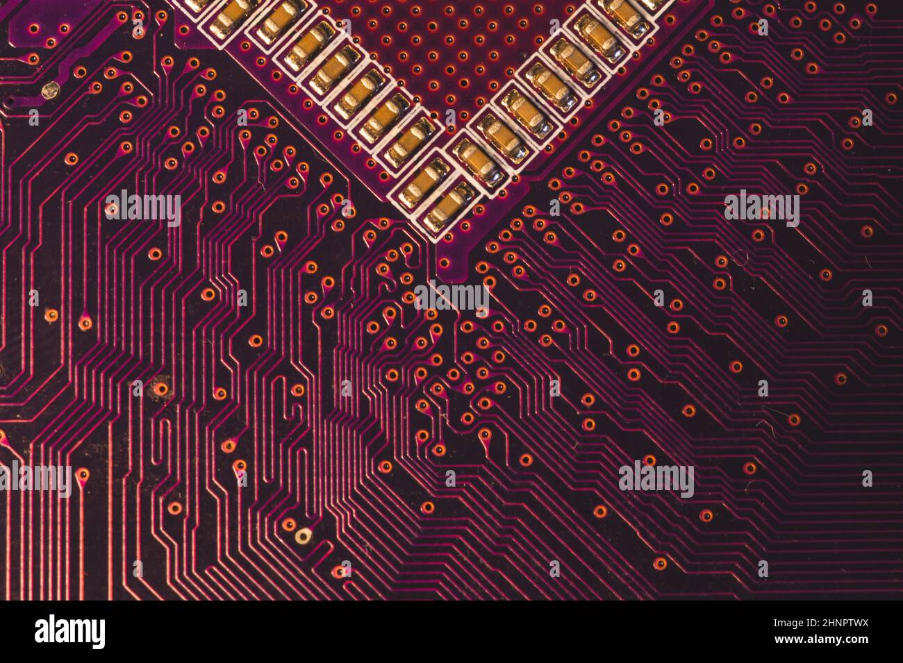Electronic circuit board abstract background. computer motherboard close up. modern technologies ...