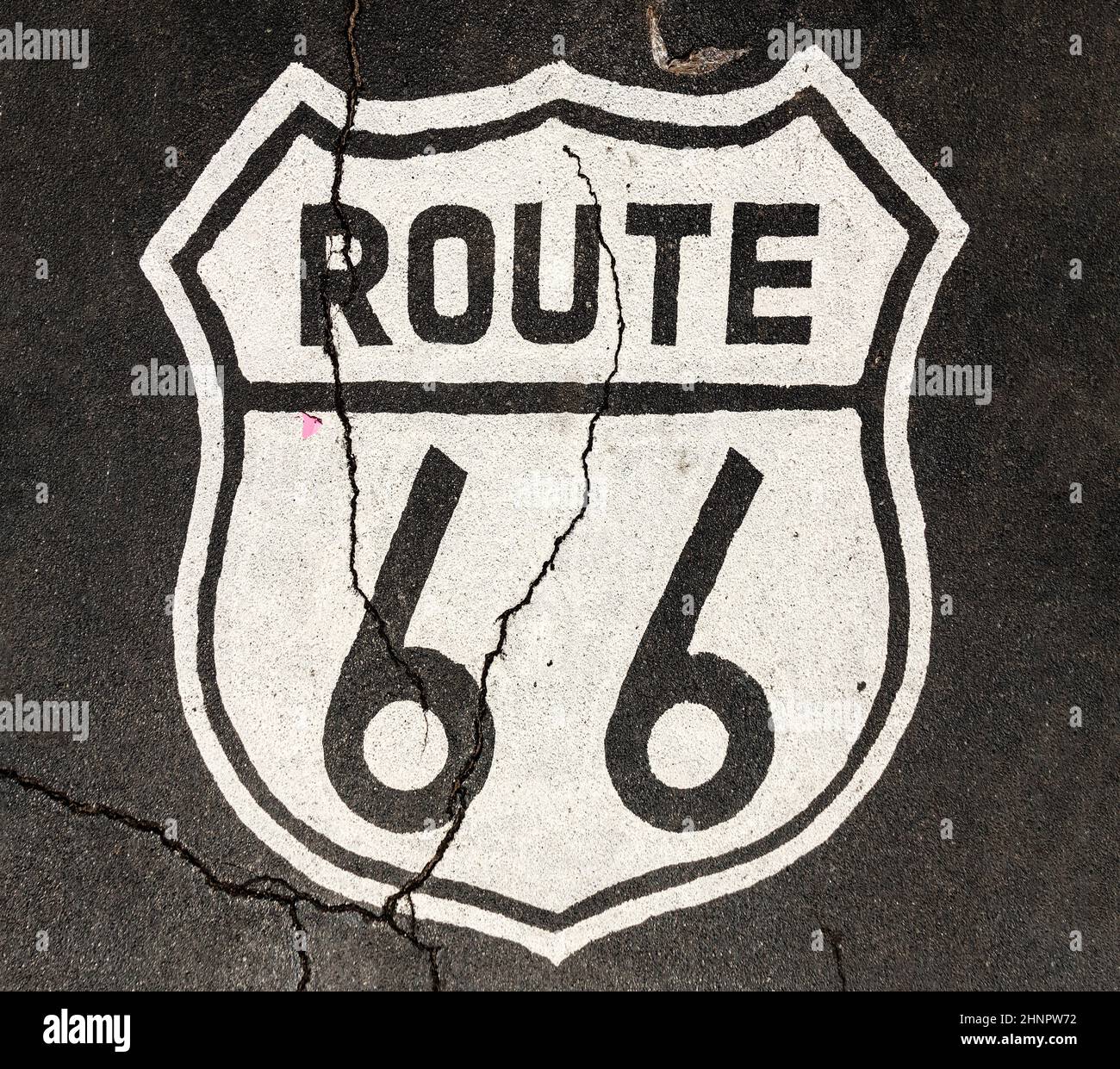 route 66 sign at the street Stock Photo - Alamy