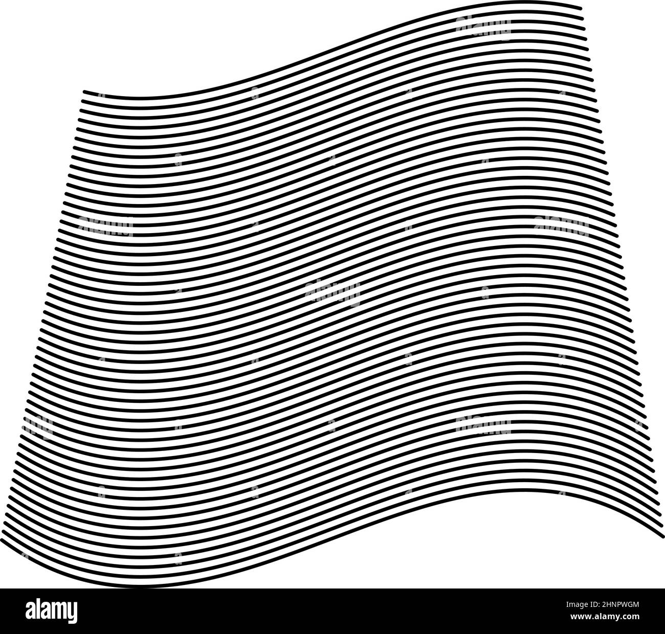Wavy, waving, undulate lines in slight perspective - stock vector ...