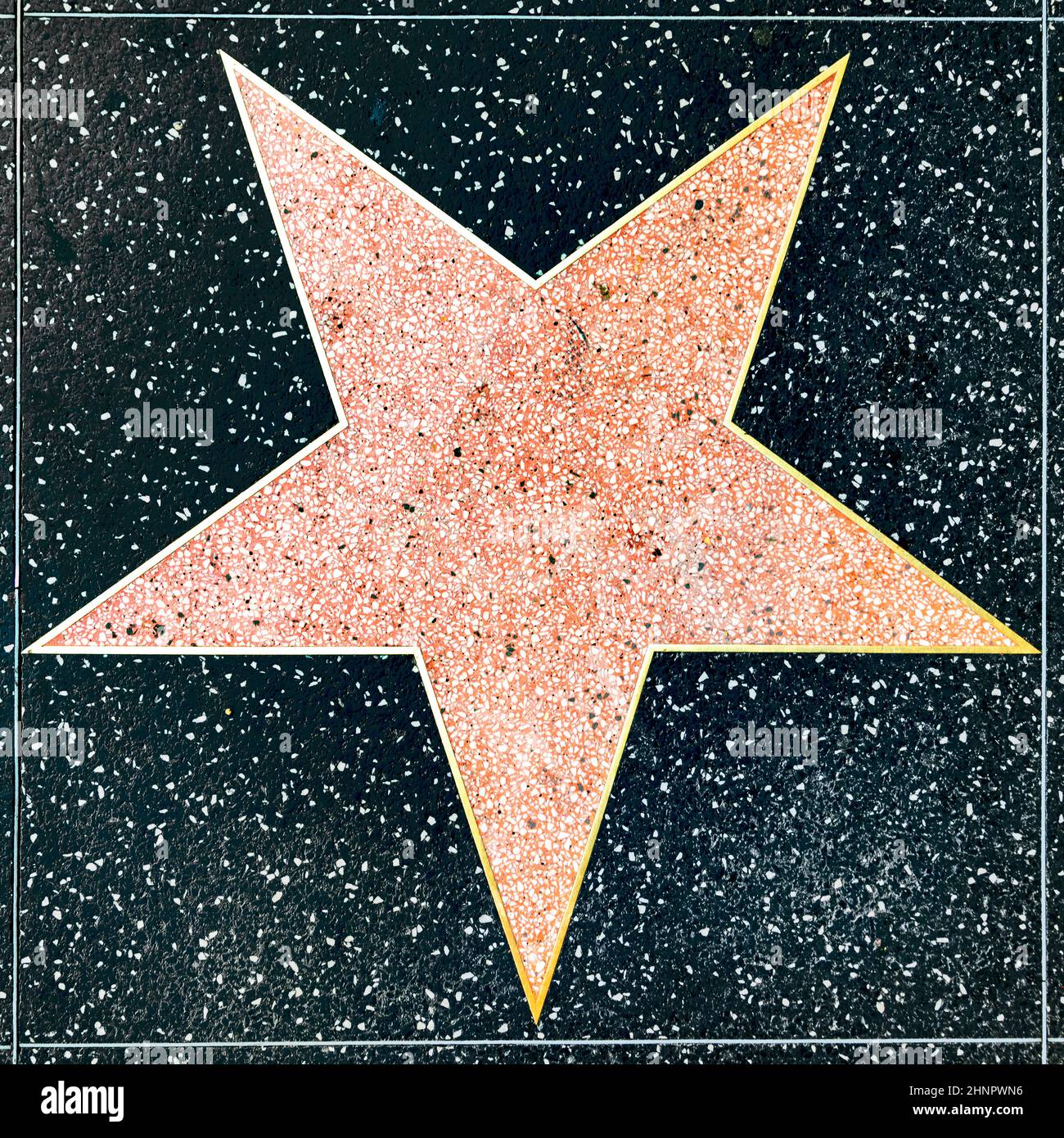 closeup of empty Star on the Hollywood Walk of Fame Stock Photo - Alamy