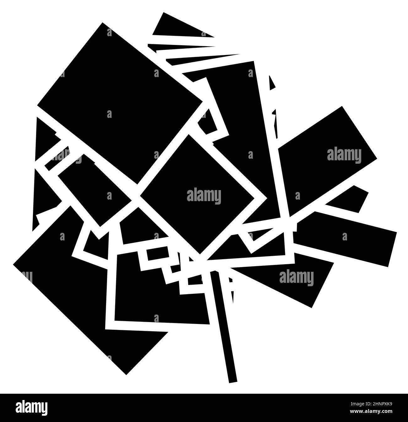 Chaotic abstract art, artistic element with random, scattered shapes ...