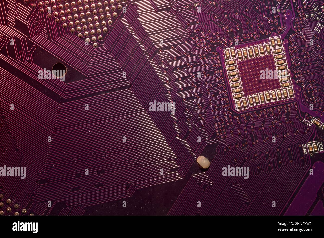 Electronic circuit board abstract background. computer motherboard close up. modern technologies ...