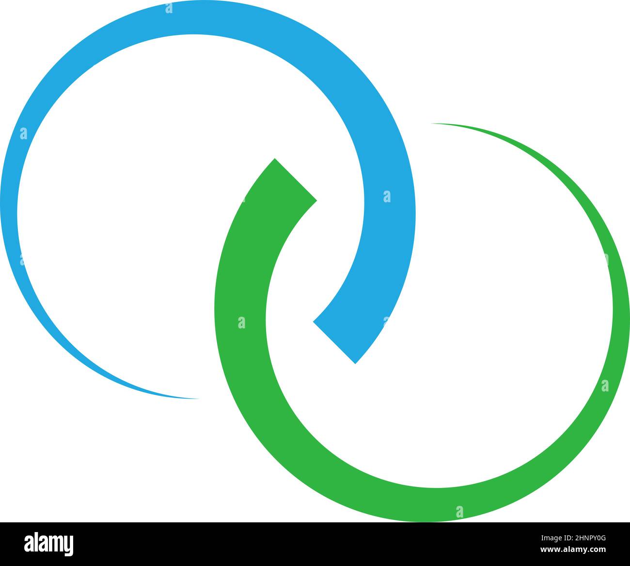 Interlace, interconnected, intersecting circles, rings abstract ...