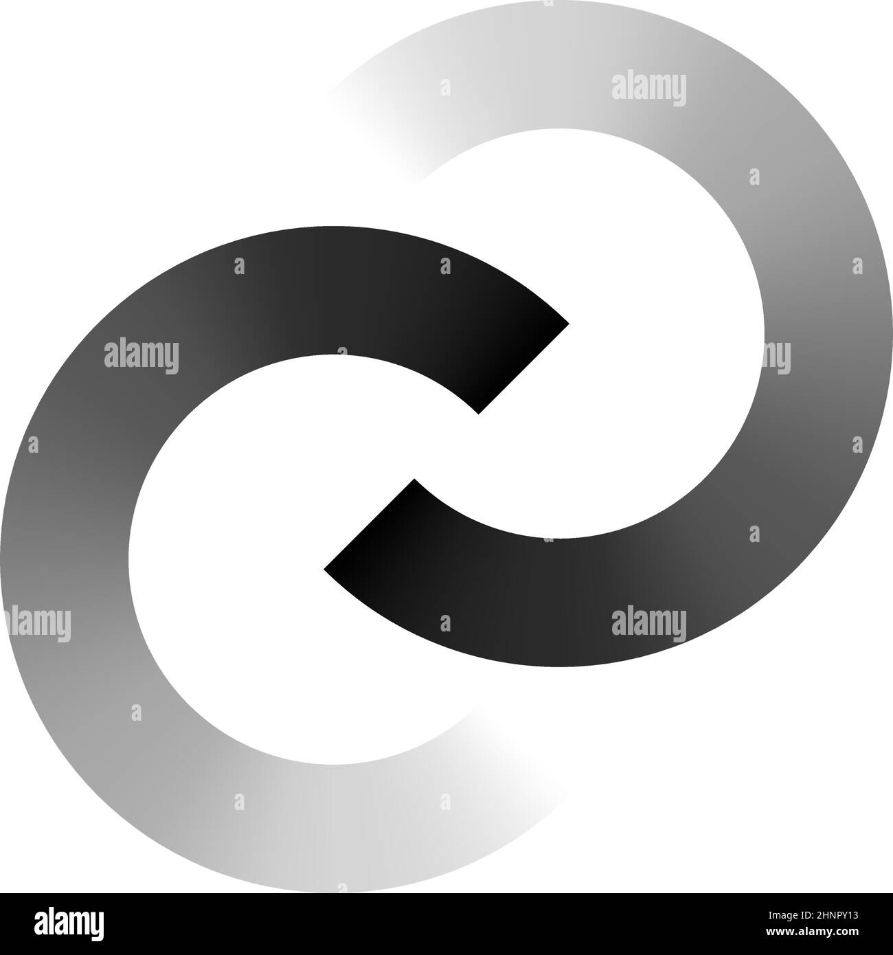 Interlace, interconnected, intersecting circles, rings abstract ...