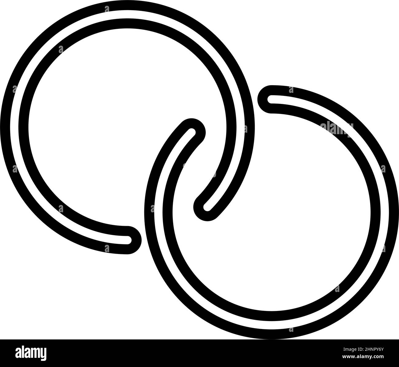 Intertwined rings Black and White Stock Photos & Images - Alamy