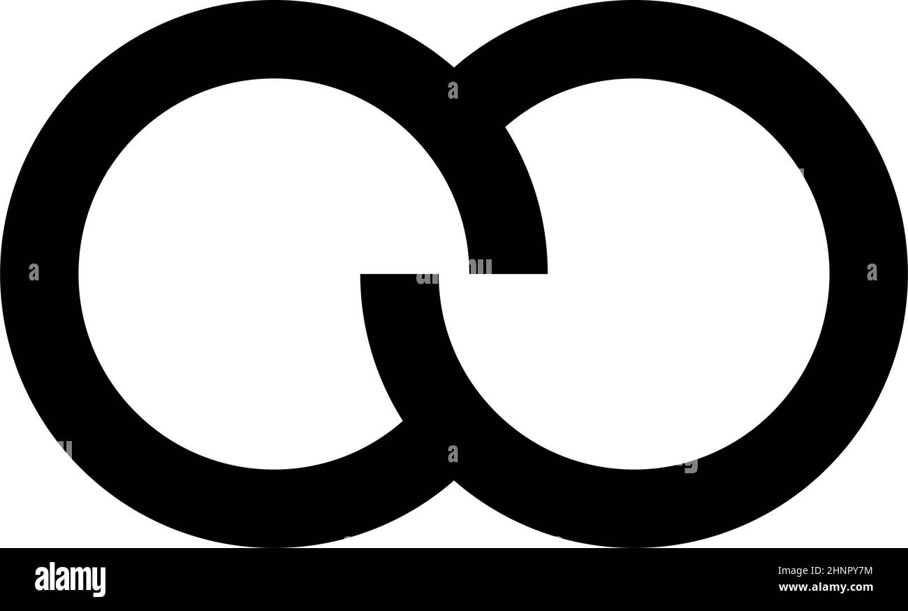 Interlace, interconnected, intersecting circles, rings abstract ...