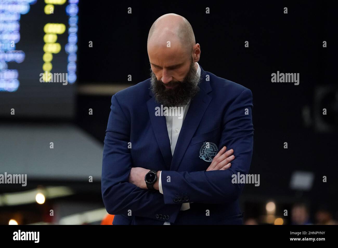 BEMMEL, NETHERLANDS - FEBRUARY 17: Coach Geert Hammink of ZZ Leiden ...