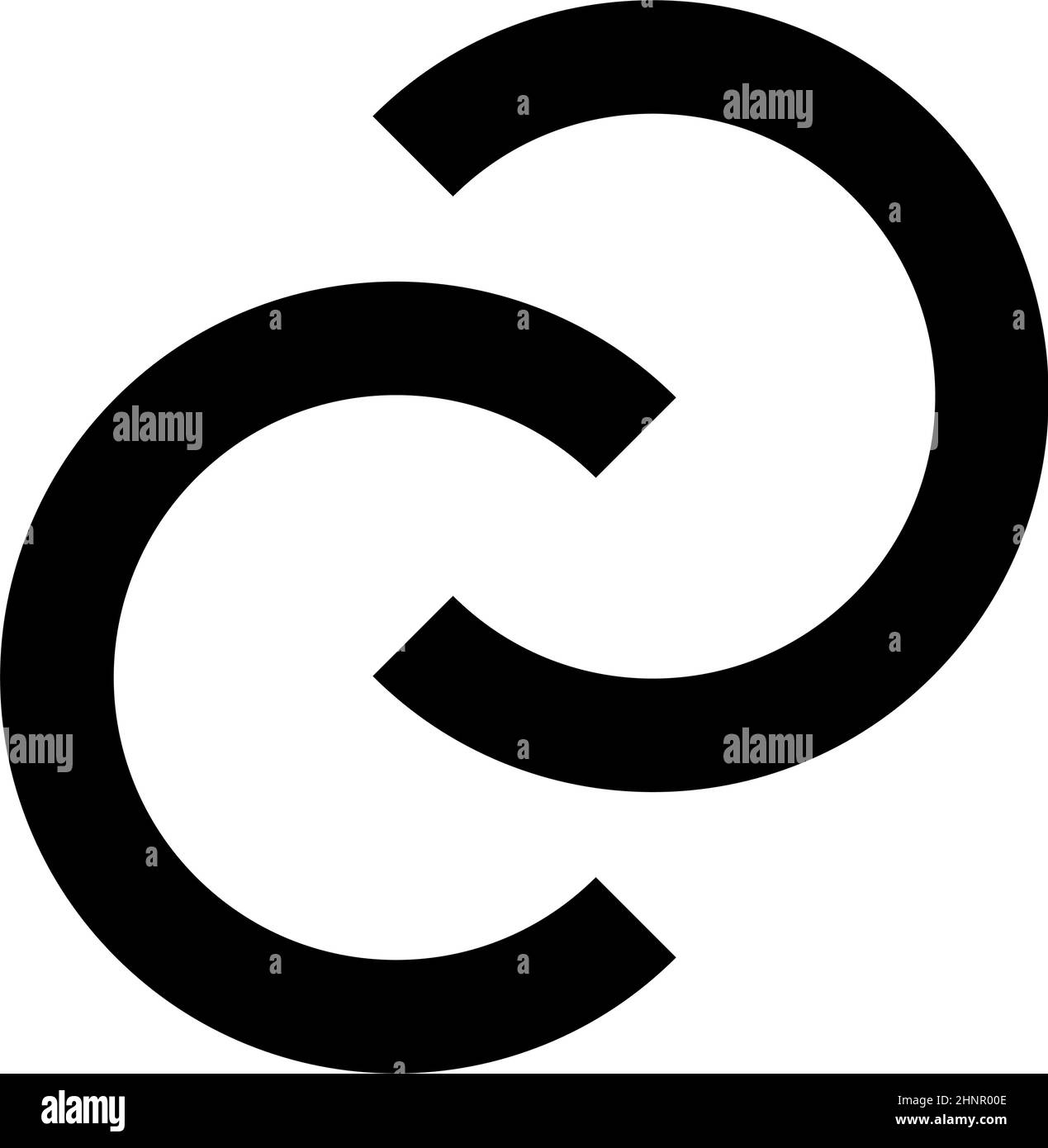 Interlace, interconnected, intersecting circles, rings abstract ...