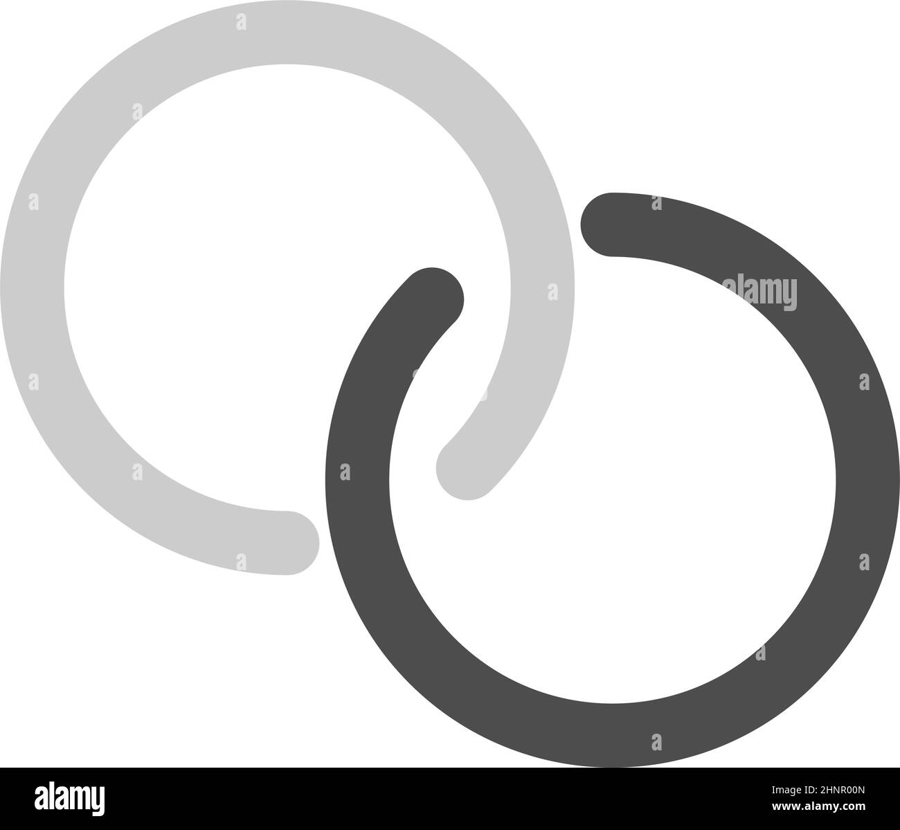 Interlace, interconnected, intersecting circles, rings abstract ...