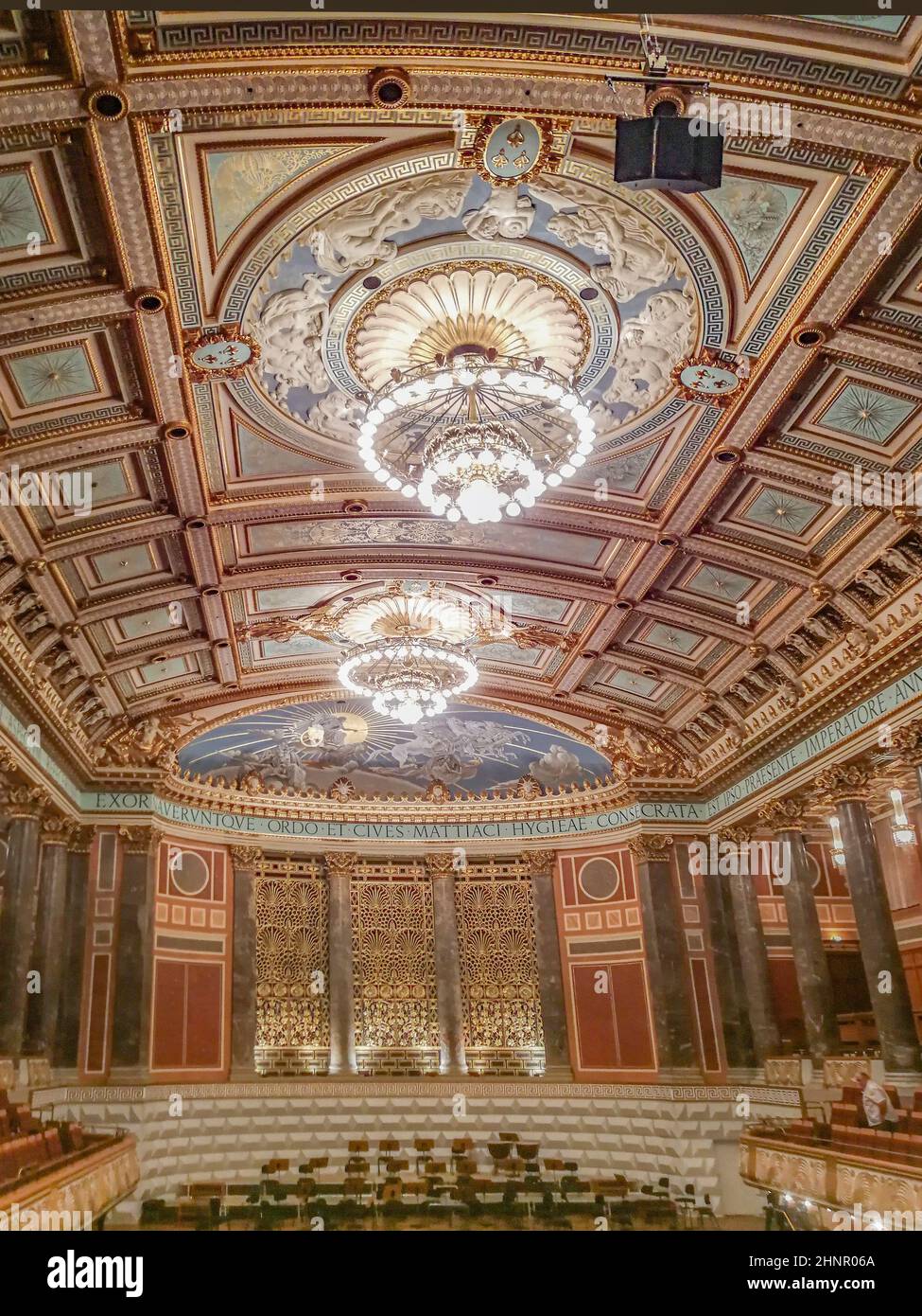 inside the famous Friedrich-von-Thiersch-room inside the Kurhaus in ...