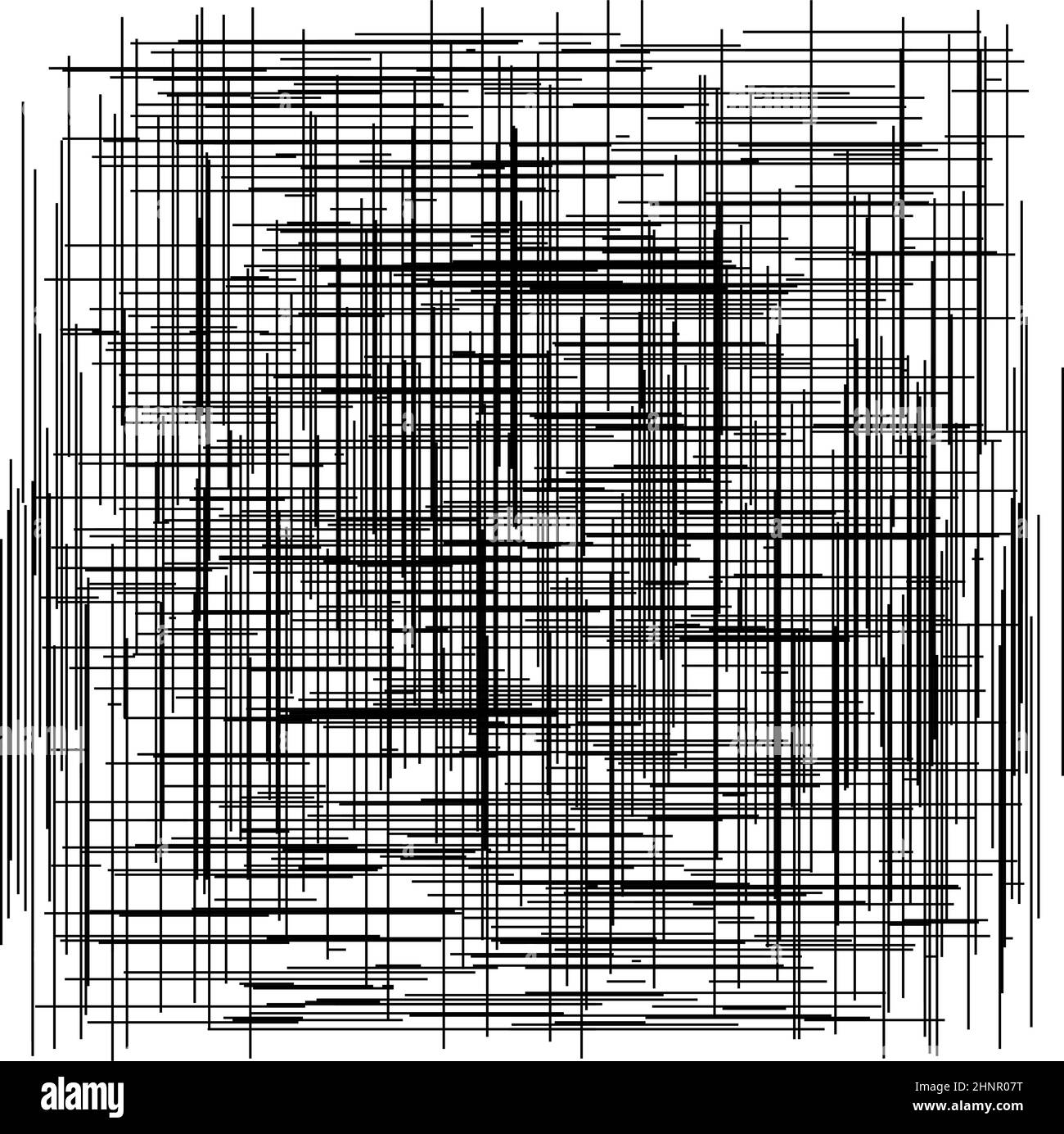 Grid, mesh of random lines. Reticle, grating, crosshatch pattern, texture. Intersecting lines ...