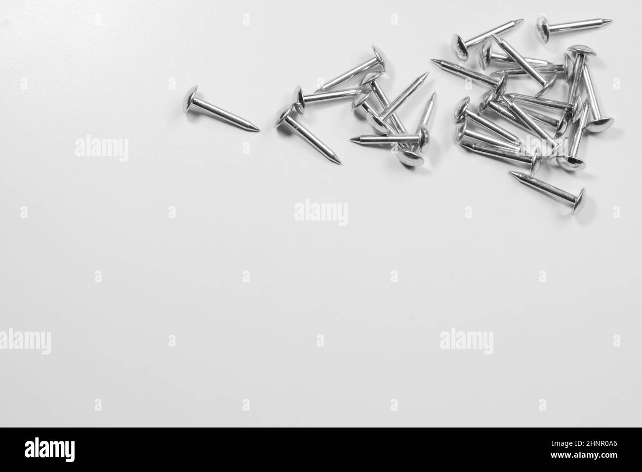 Metal nails isolated on white background Stock Photo - Alamy