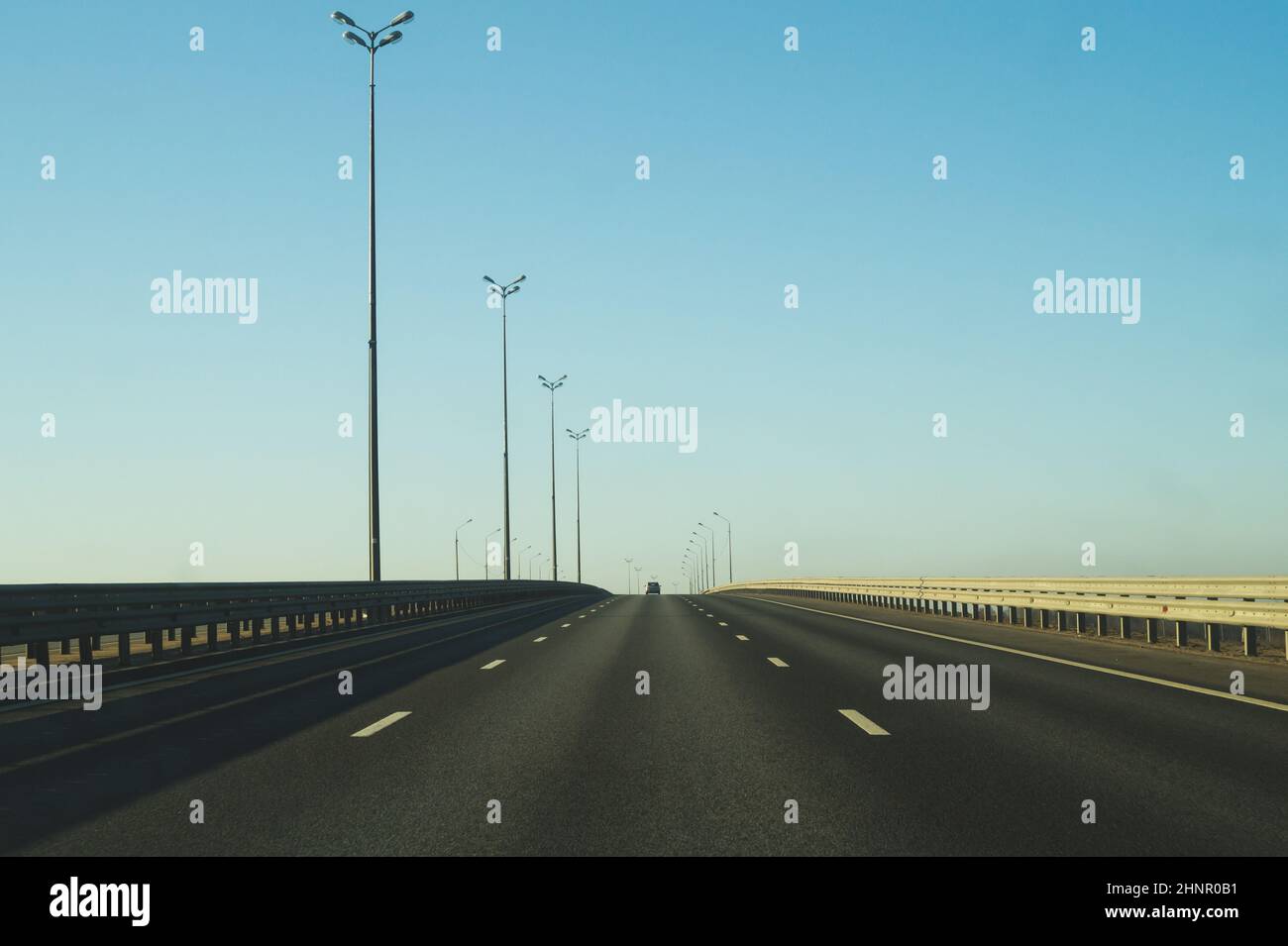 Wide highway. long roadway background. road going into the distance ...