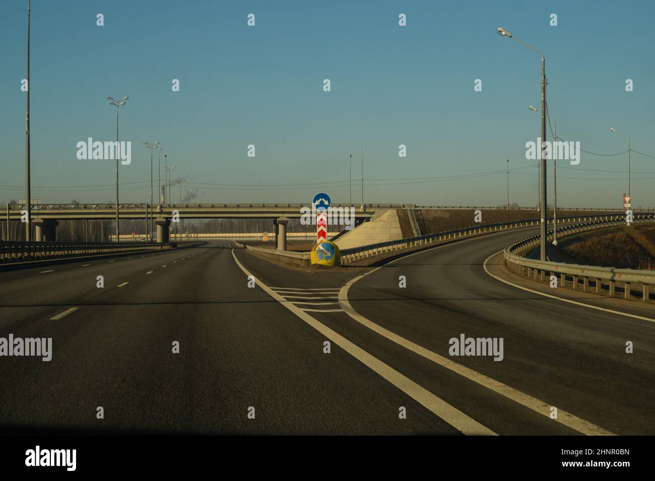 Wide highway. long roadway. road going into the distance Stock Photo ...