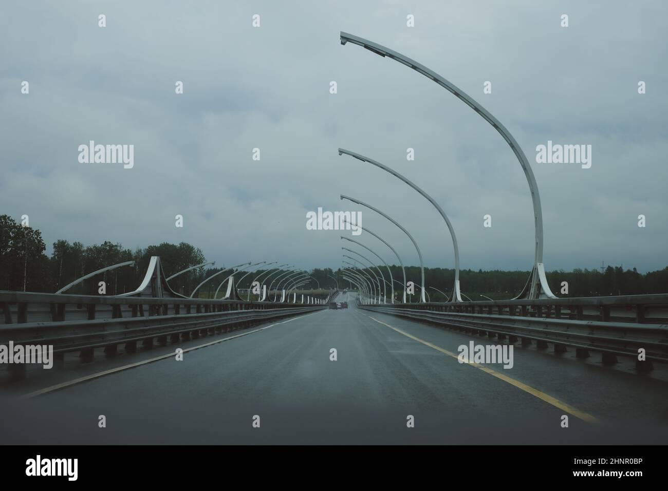 Wide highway. long roadway background. road going into the distance ...