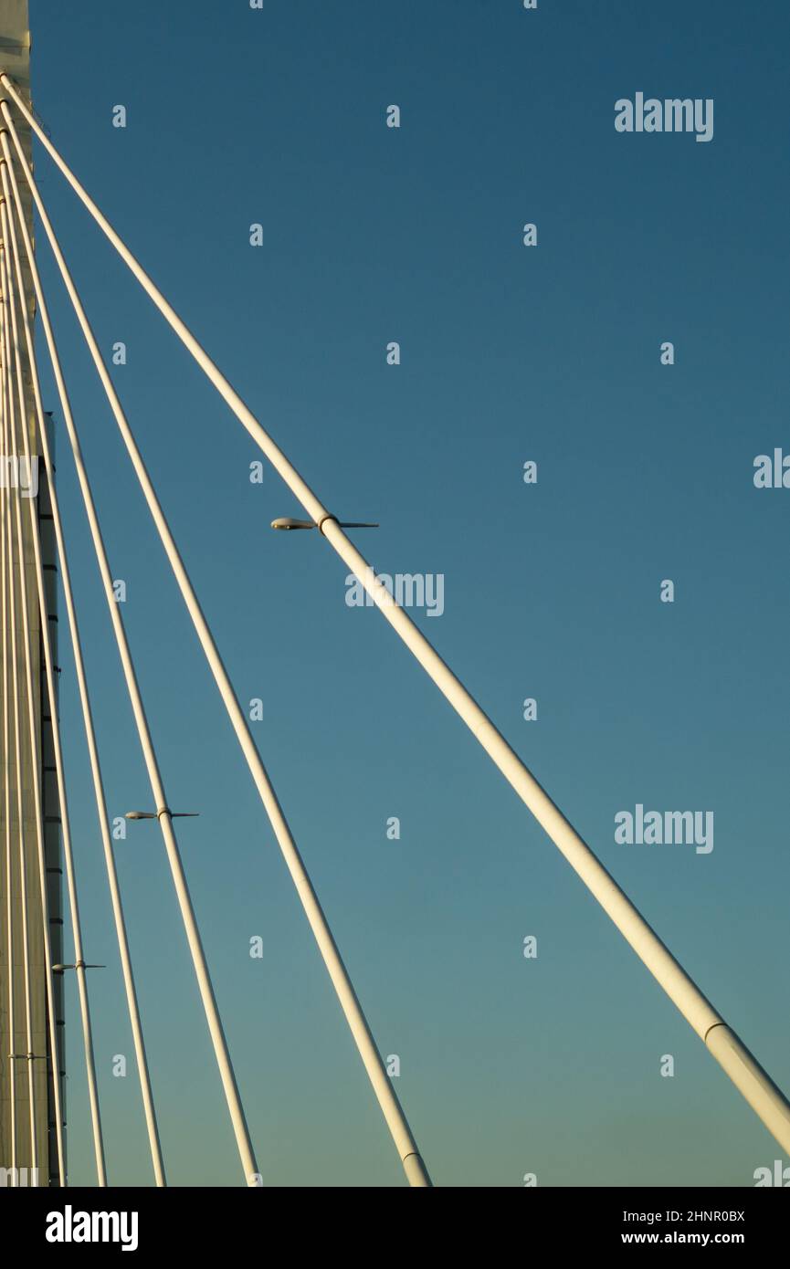 Detail of a bridge abstract background. view on the bridge part ...