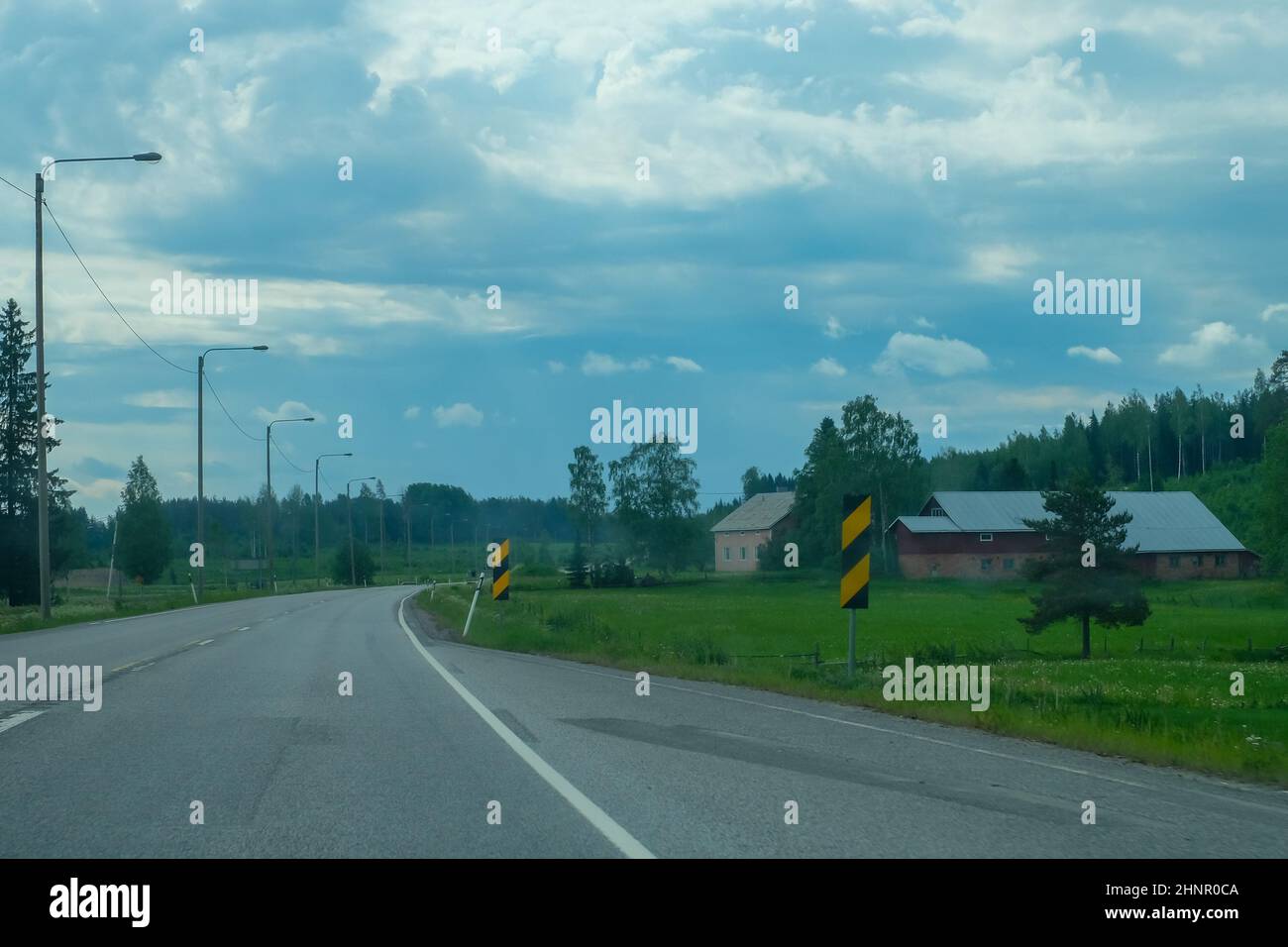 Wide highway. long roadway background. road going into the distance ...