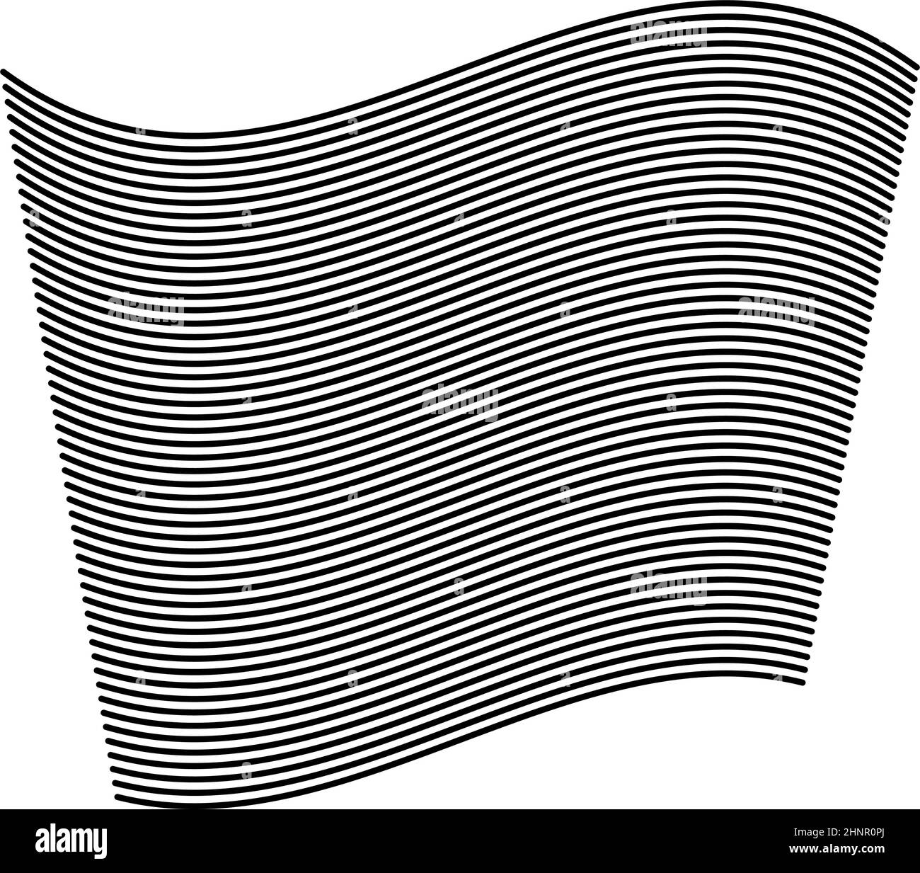 Wavy, waving, undulate lines in slight perspective - stock vector ...