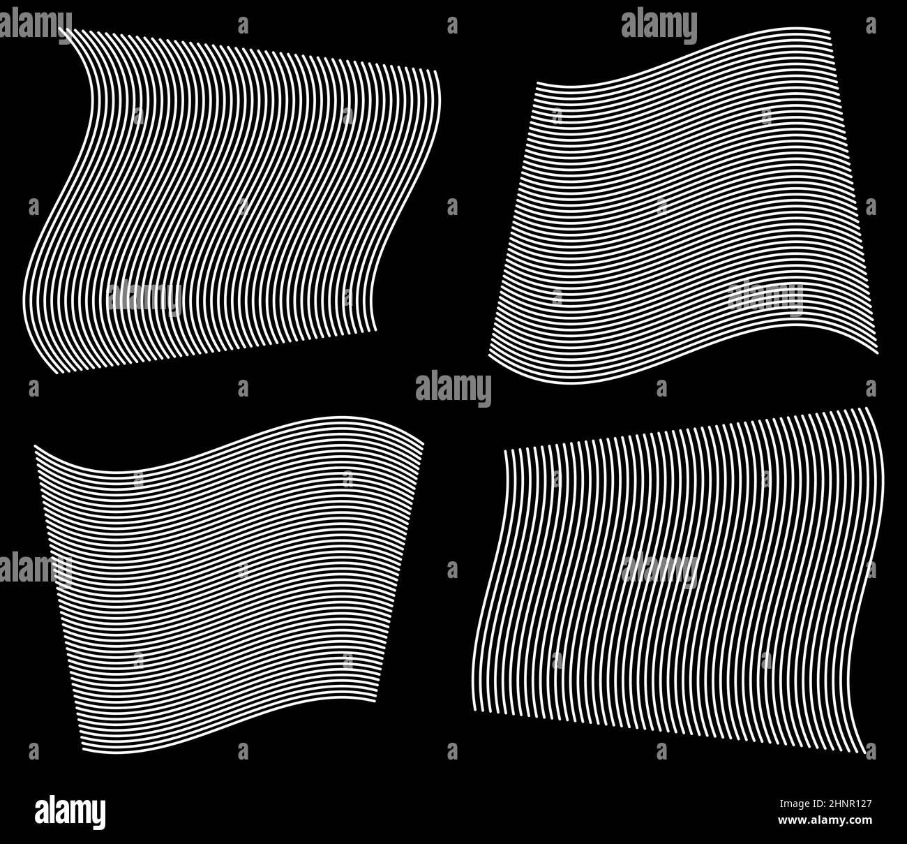 Wavy, waving, undulate lines in slight perspective - stock vector ...