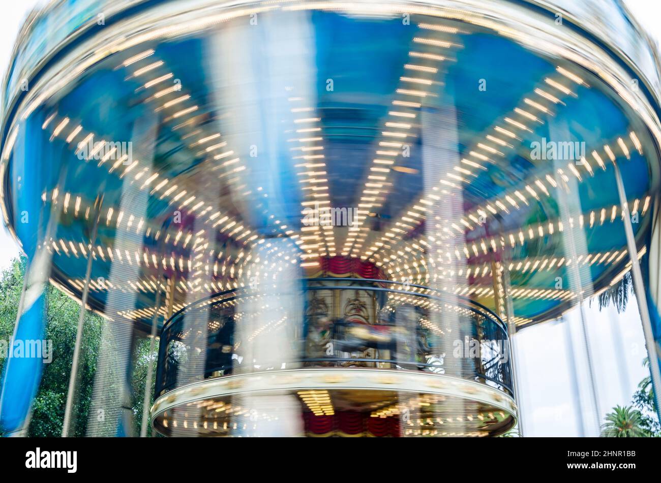 Moving carousel, colorful background Stock Photo - Alamy